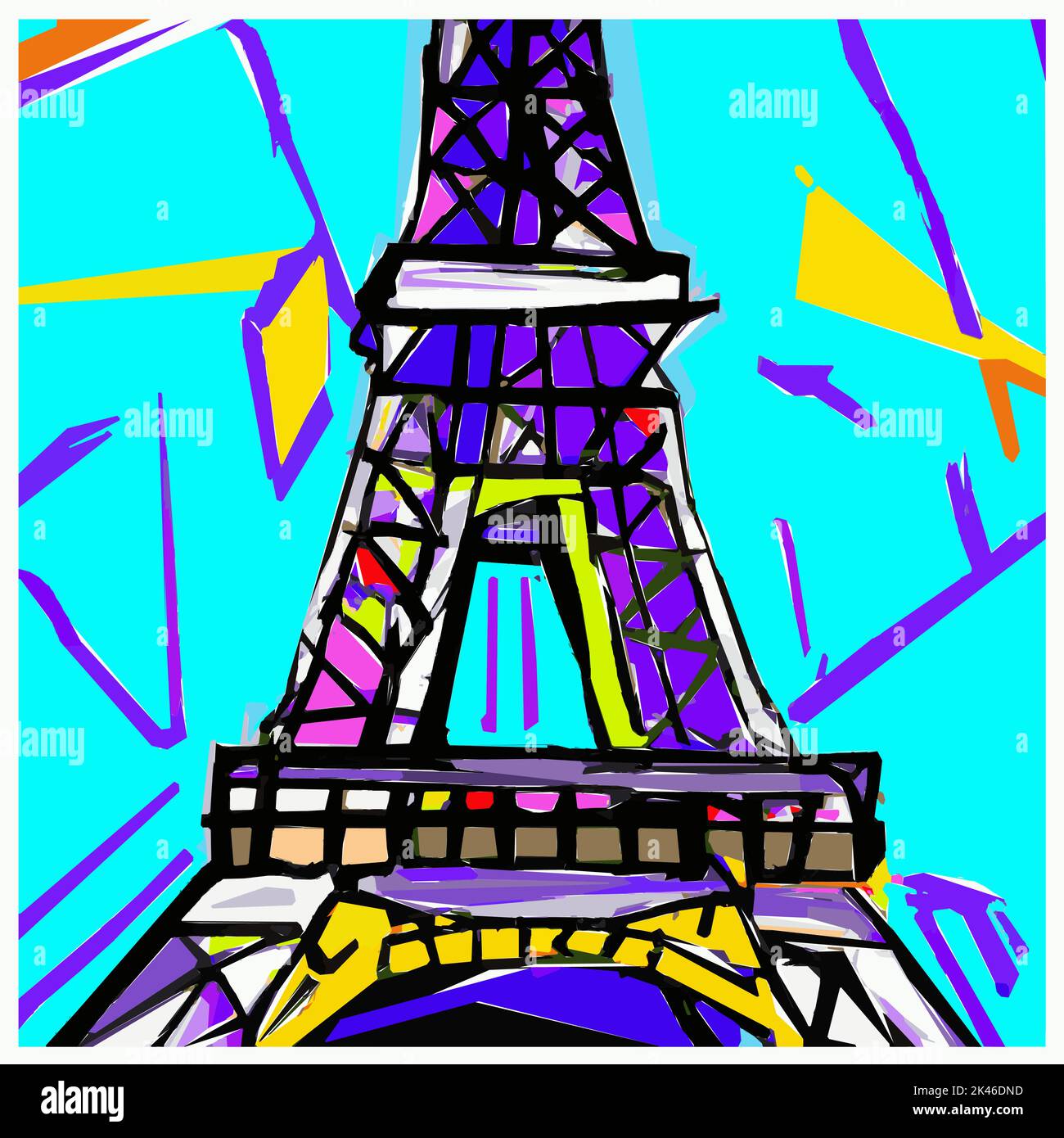 Original representation of eiffel tower - vector illustration Stock ...