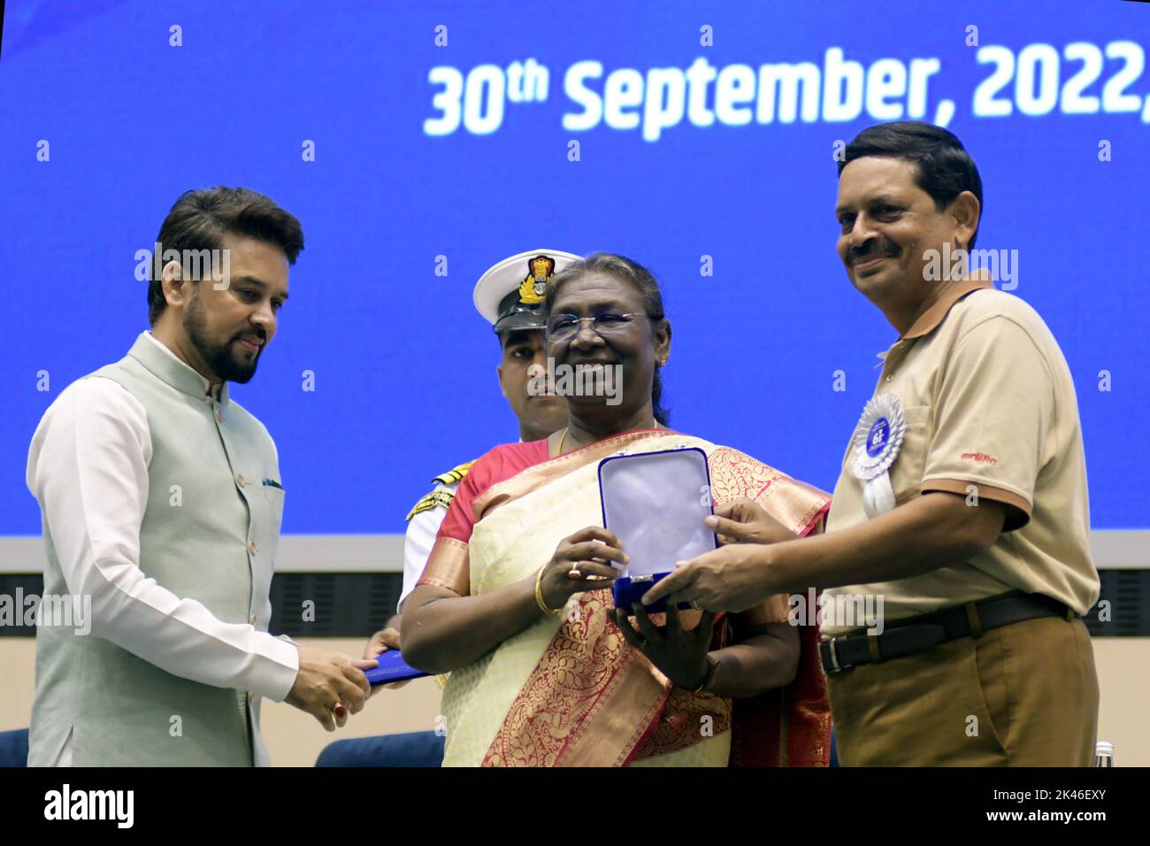 New Delhi, Delhi, India. 30th Sep, 2022. The President of India ...