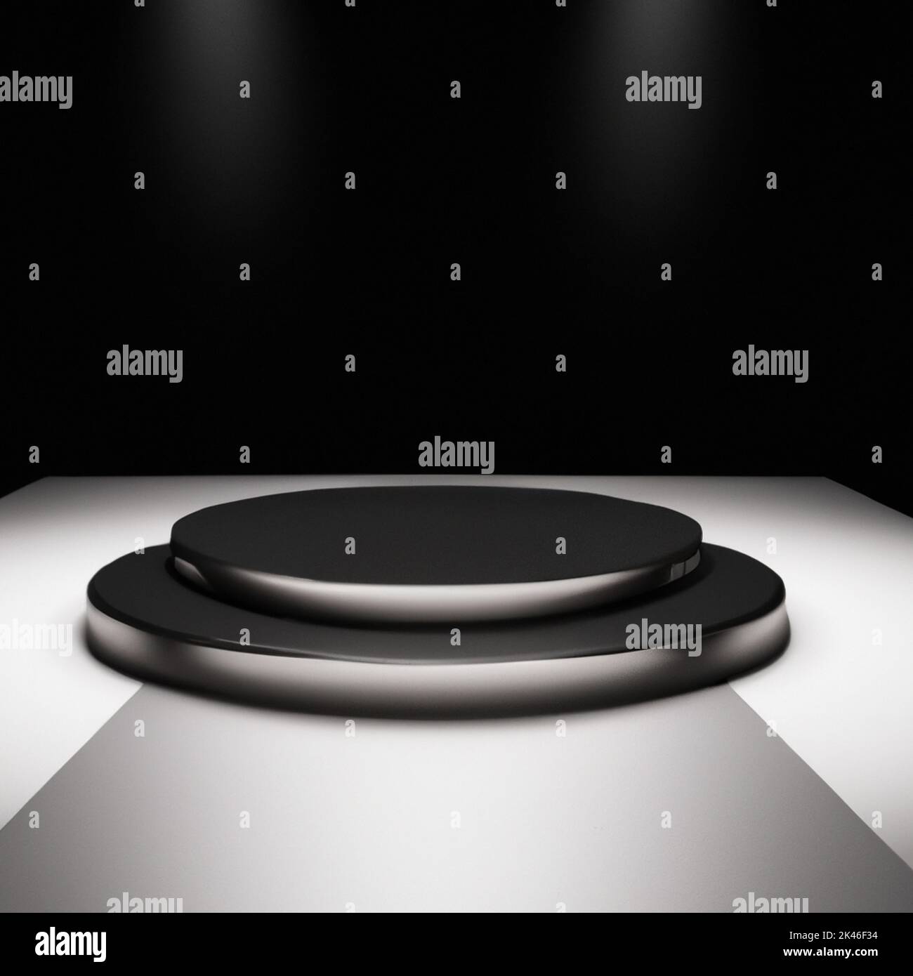 3d background with blue realistic cylinder pedestal podium hi-res stock ...