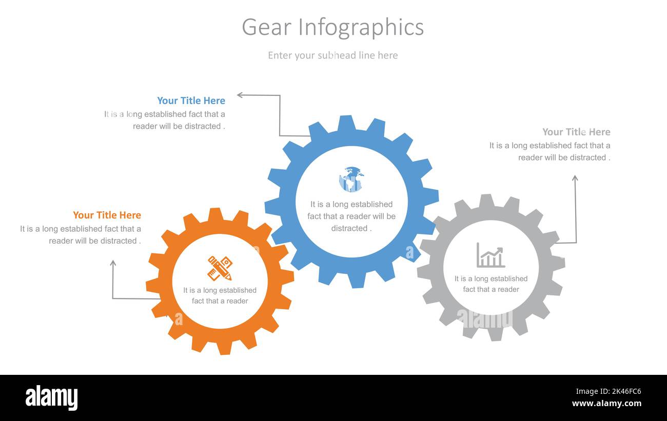 Infographic design template vector gear hi-res stock photography and ...