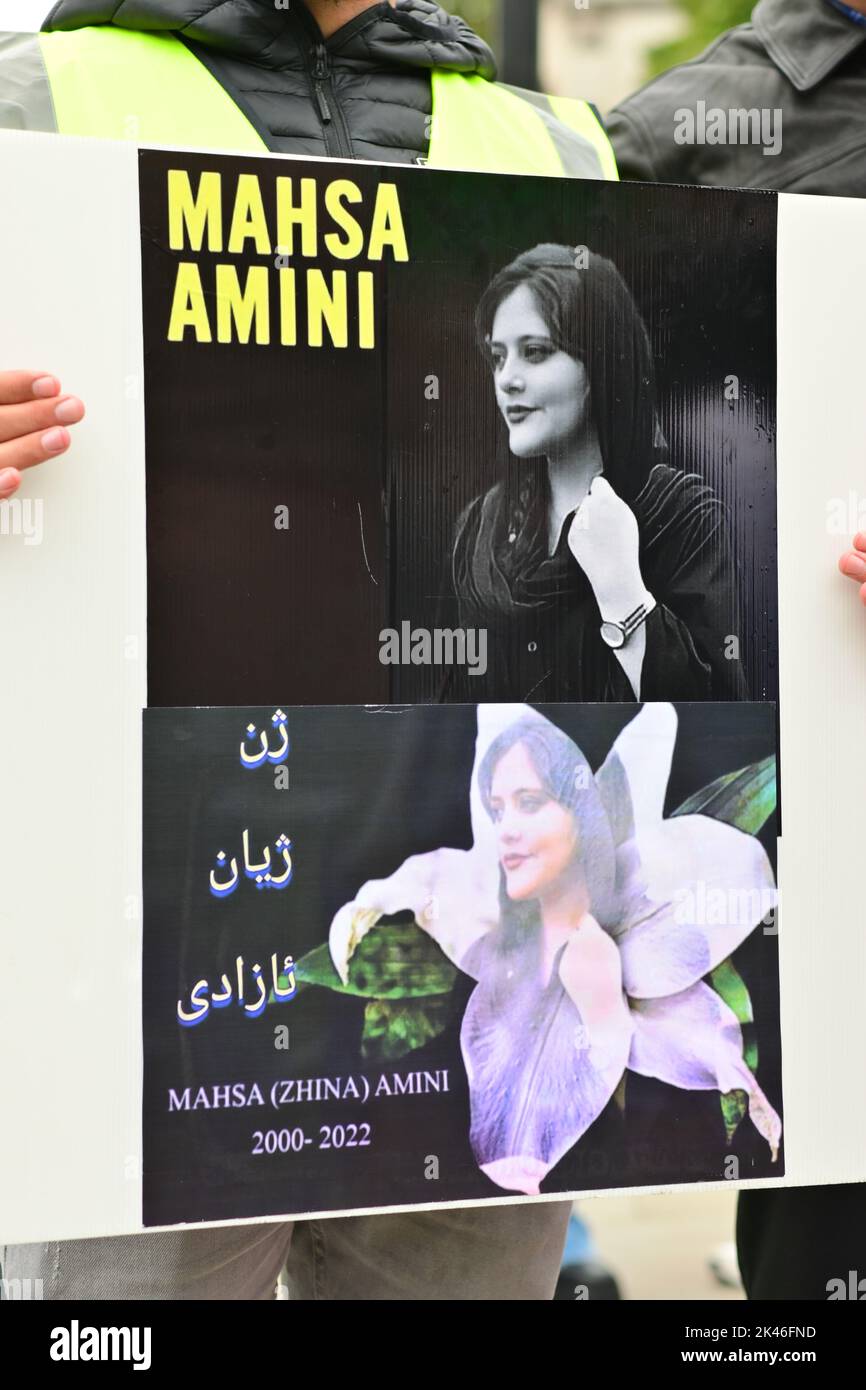 Kurdish community demonstration after the death of Mahsa Amini is a ...