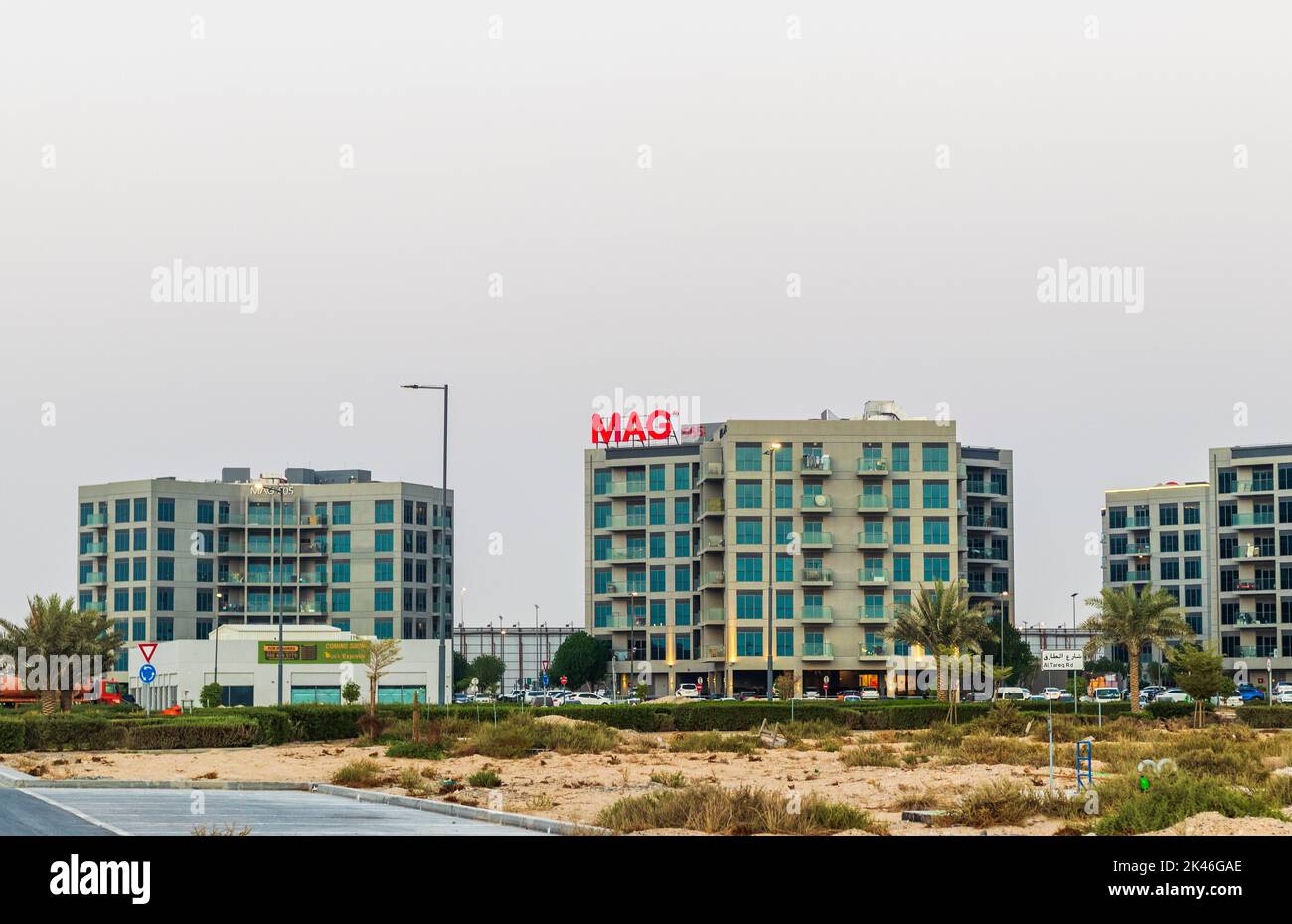 Dubai, UAE - 09.27.2022 - Shot of a modern buildings in MAG 560 ...