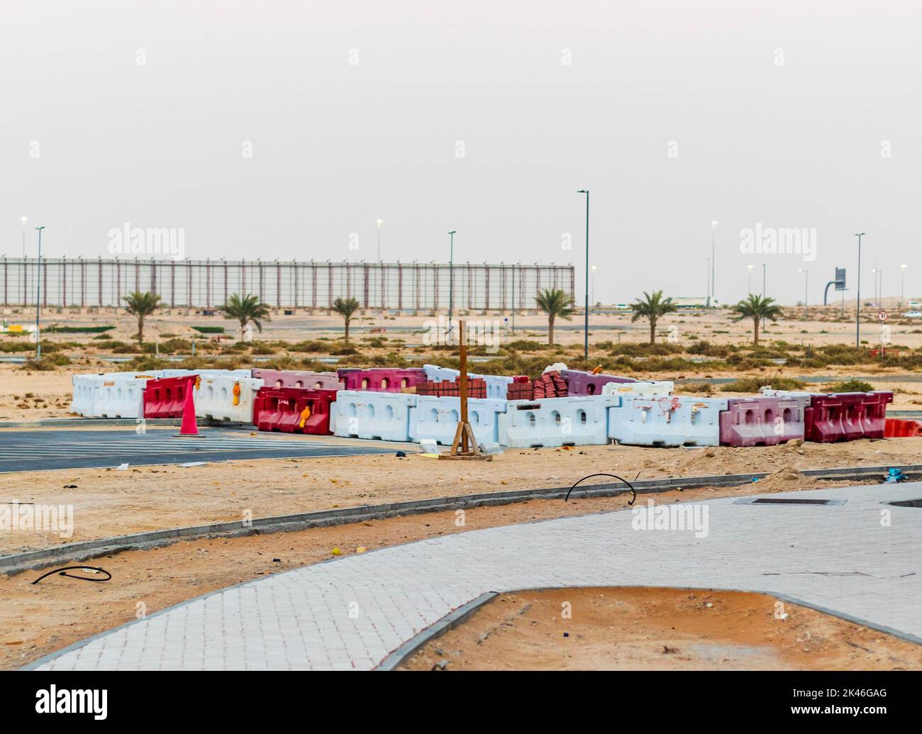 Road barricades blocking the street Stock Photo - Alamy