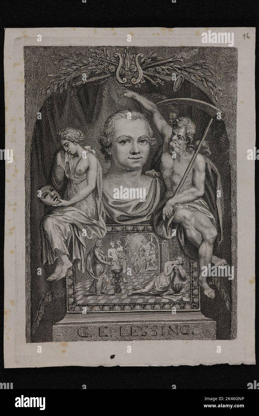 Portrait of G. E. Lessing Stock Photo - Alamy