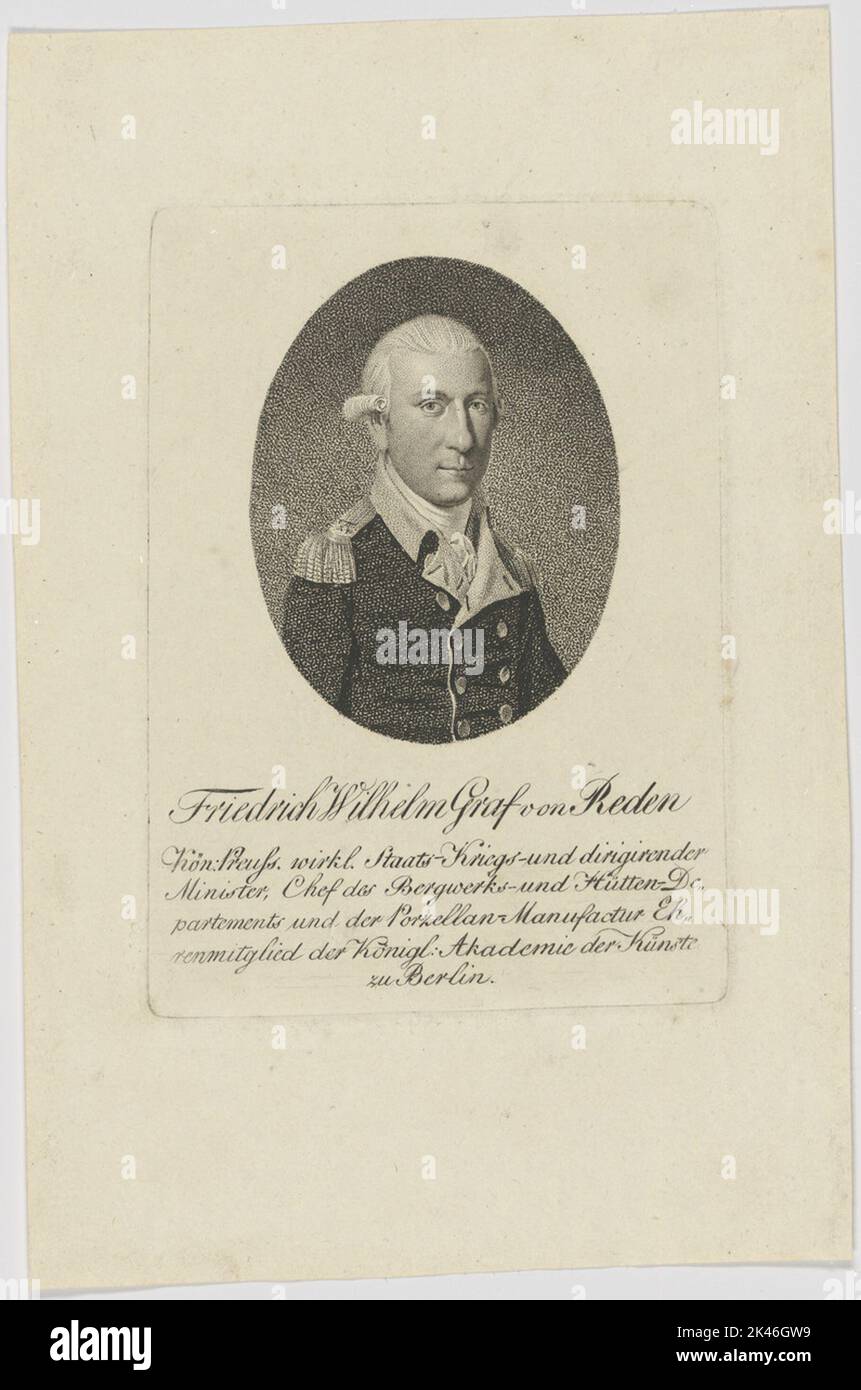 Portrait of Friedrich Wilhelm Graf von Talk Stock Photo - Alamy