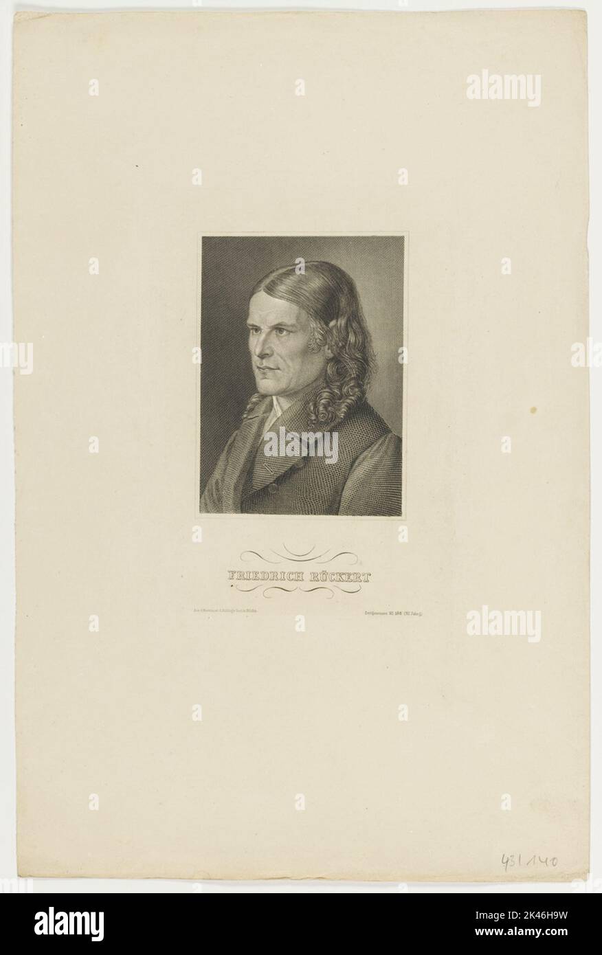 Portrait of Friedrich Rückert Stock Photo - Alamy