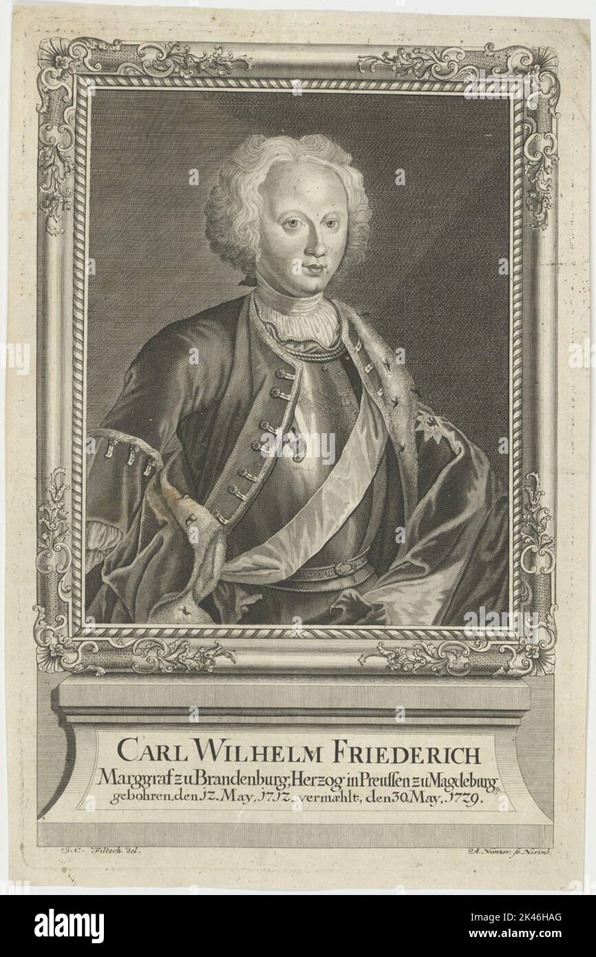 Portrait of Carl Wilhelm Friederich Stock Photo - Alamy