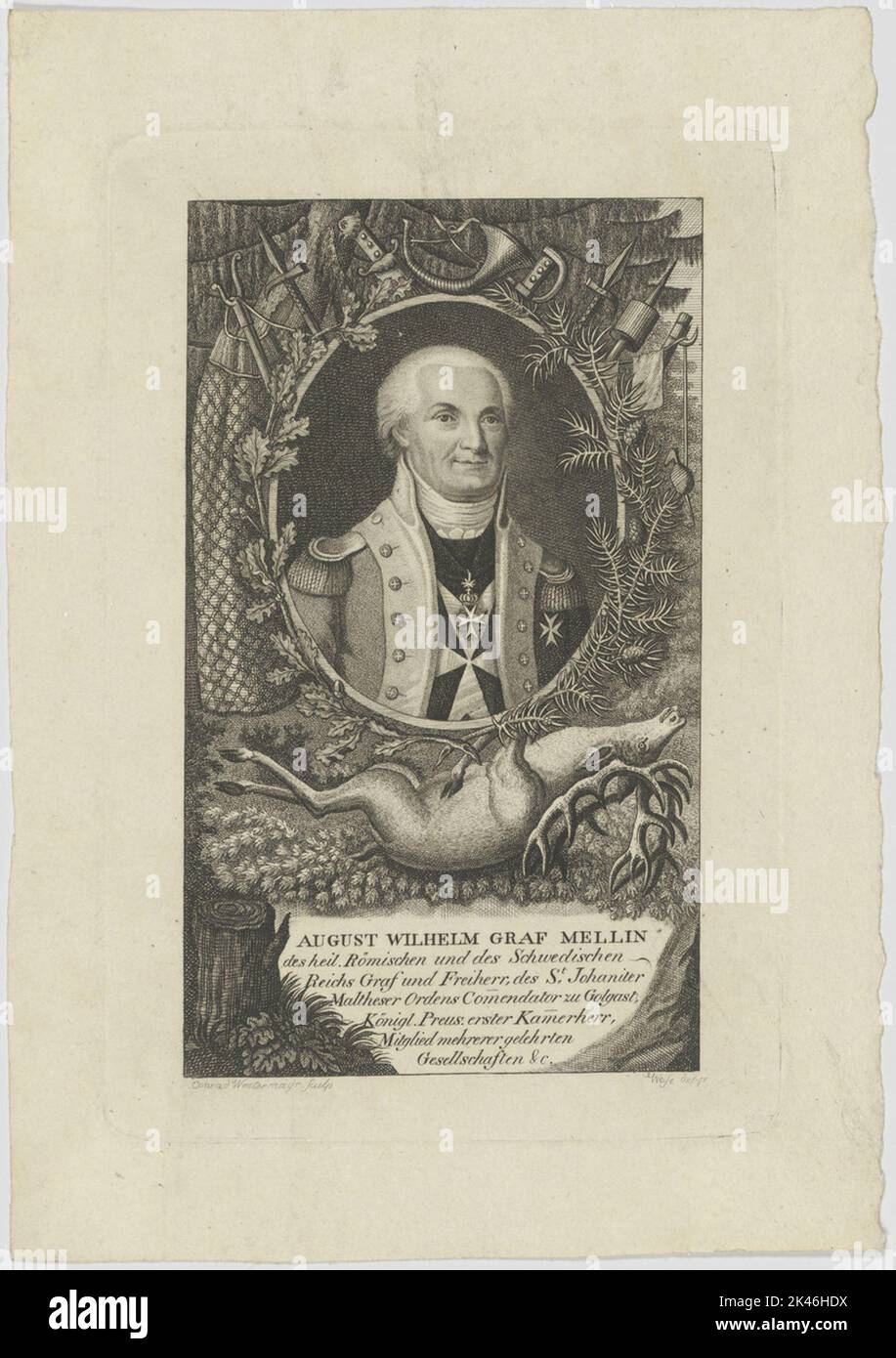 Portrait of August Wilhelm Graf Mellin Stock Photo - Alamy