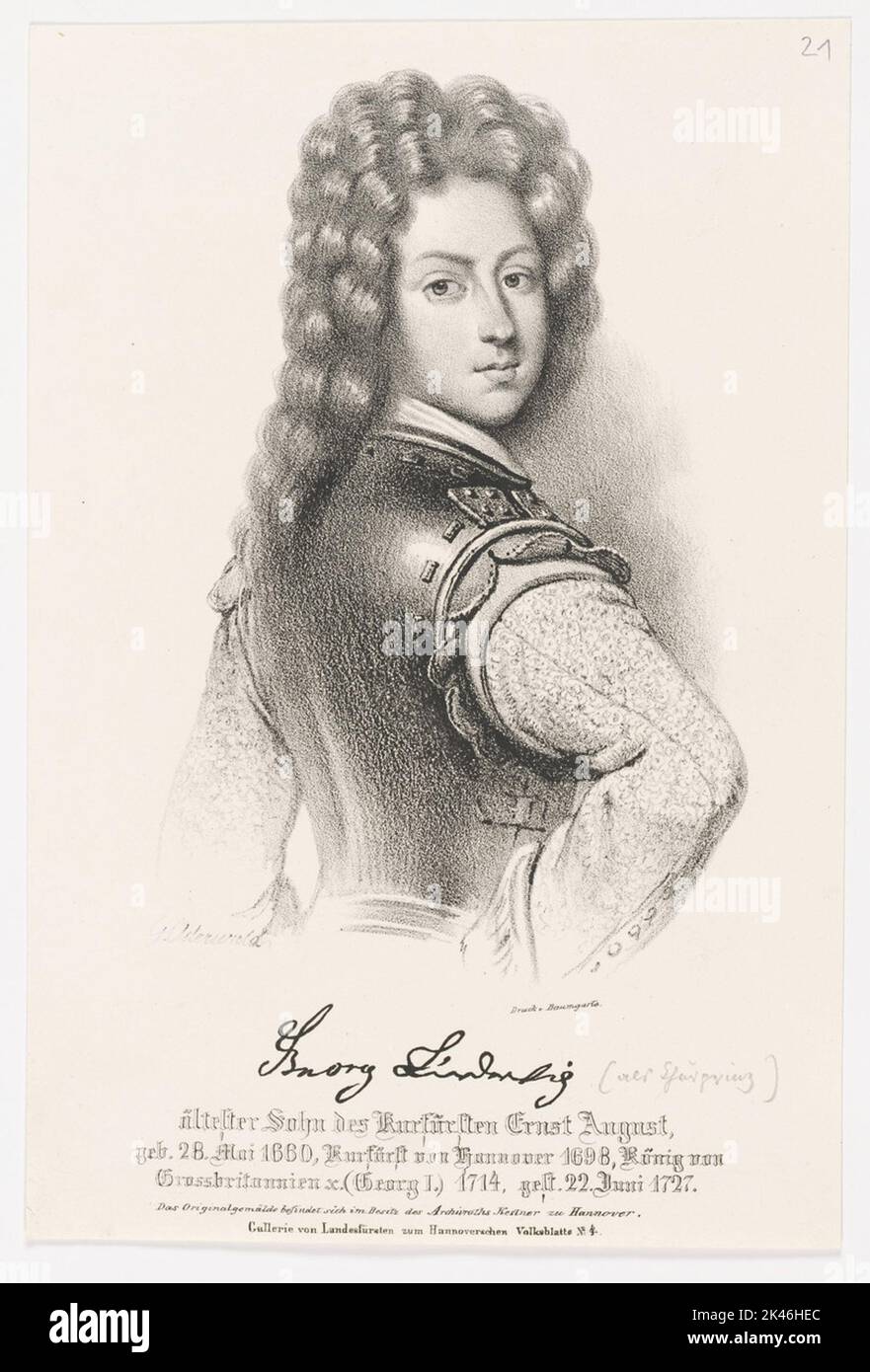 Portrait of Georg Ludwig, King of Great Britain Stock Photo - Alamy