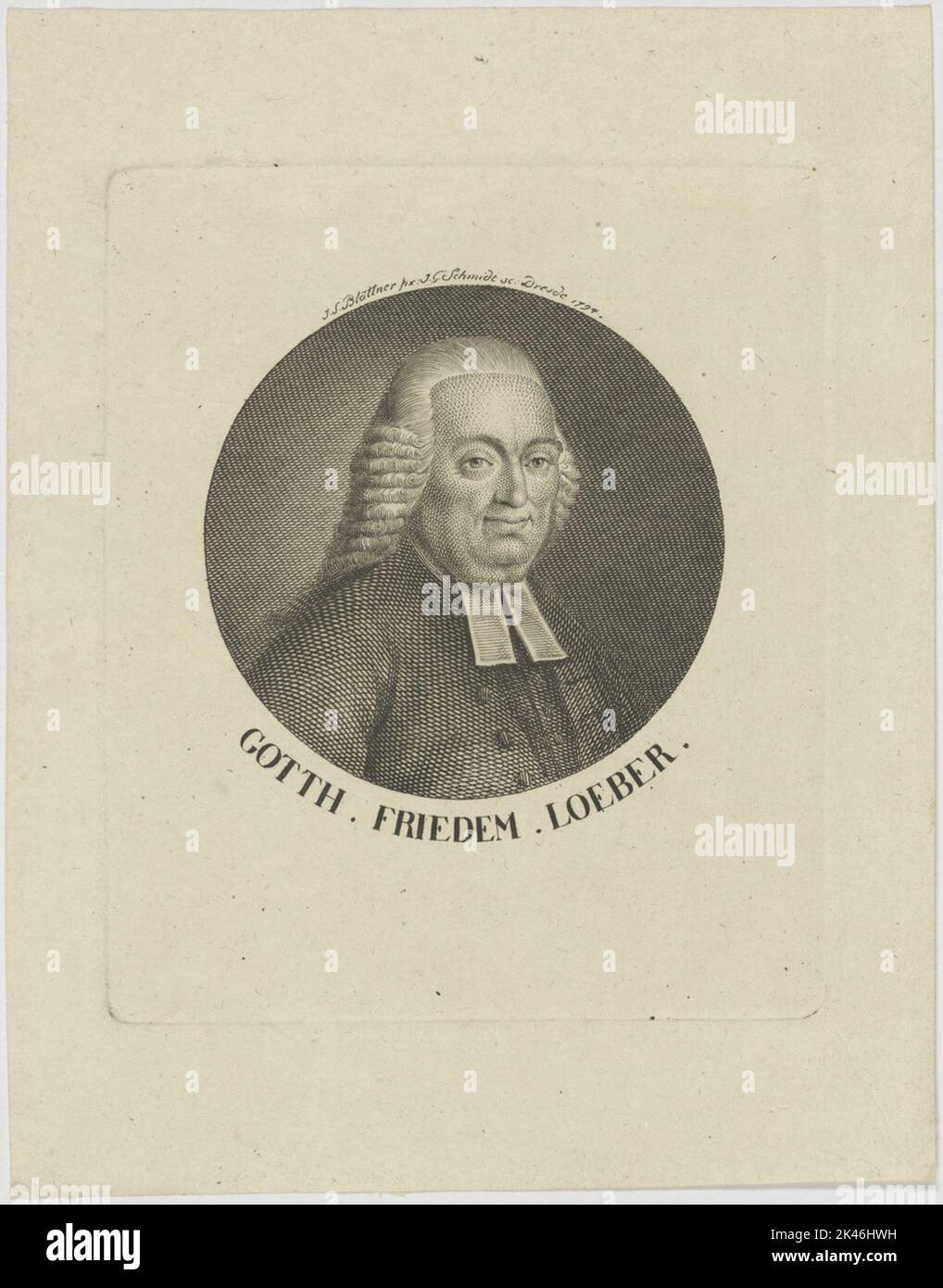 Portrait of the Gotth. Friedem. Lober Stock Photo - Alamy