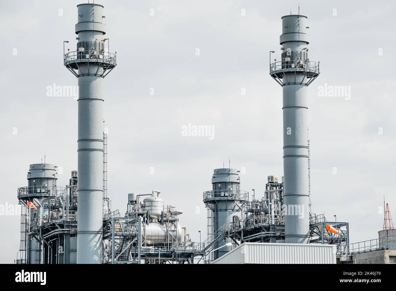 Industrial zone,The equipment of oil refining,Close-up of industrial ...