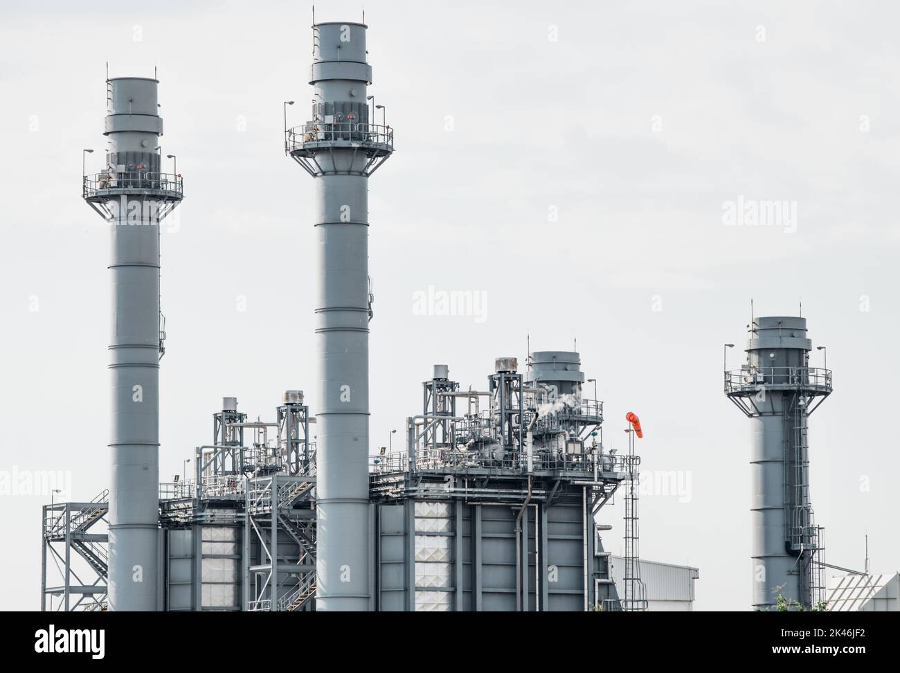Industrial zone,The equipment of oil refining,Close-up of industrial ...