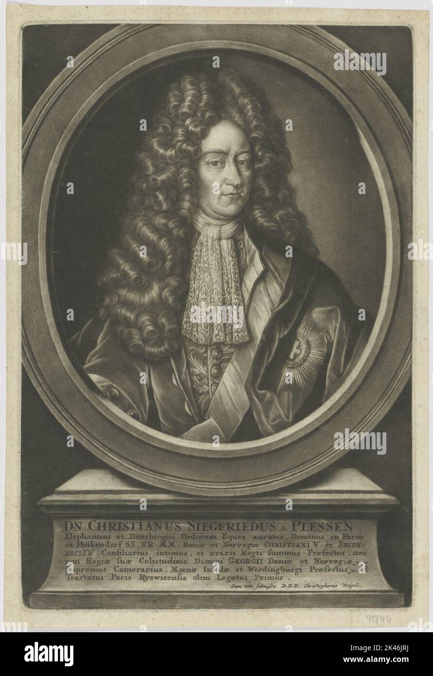 Portrait of Christianus Siegfriedus a Plessen Stock Photo - Alamy