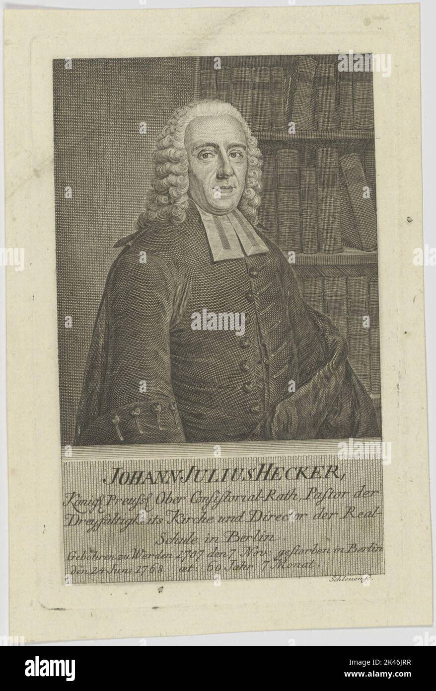 Portrait of Johann Julius Hecker Stock Photo - Alamy