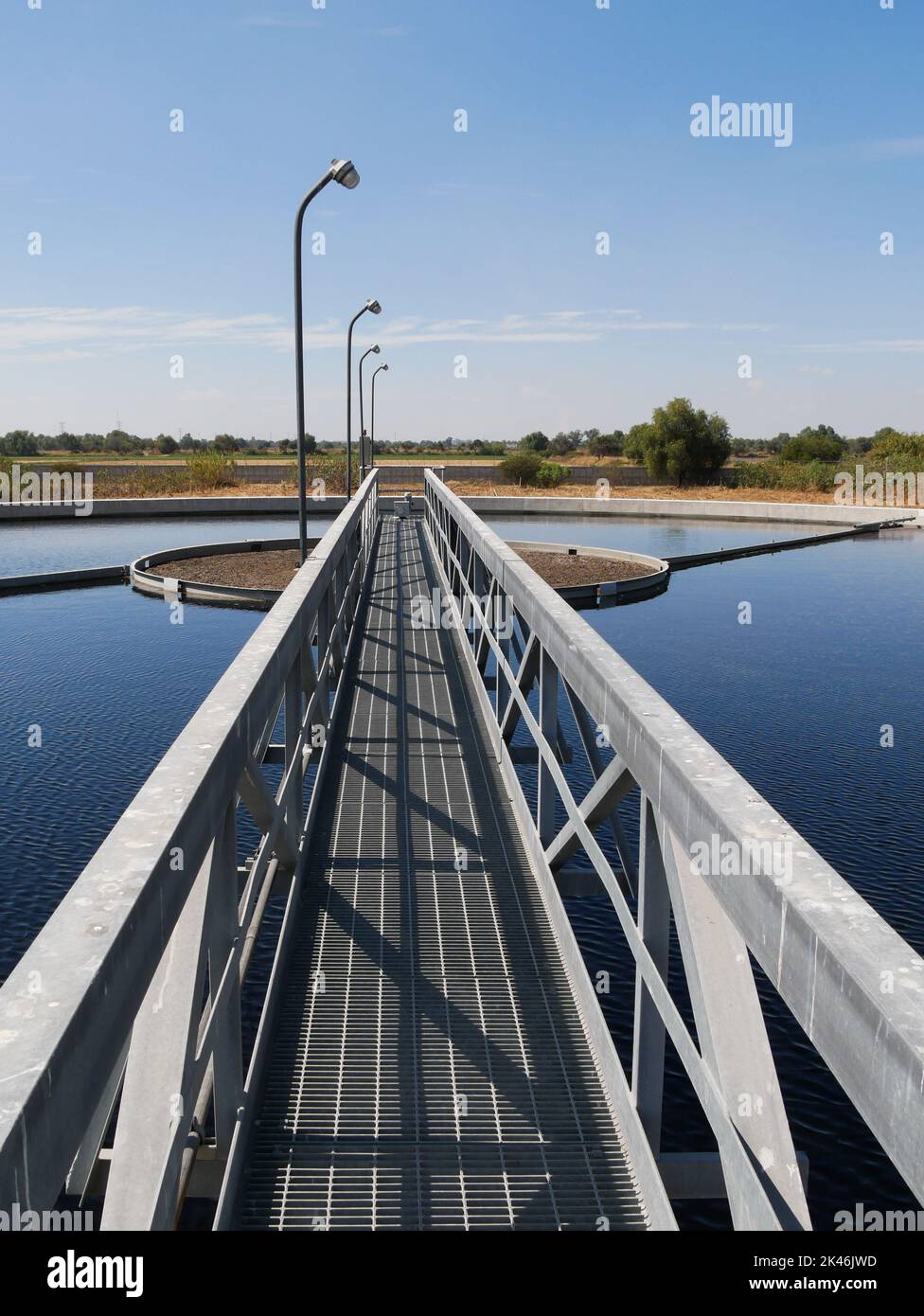 Structure bridge of a sedimentation tank secondary treatmen waste water ...