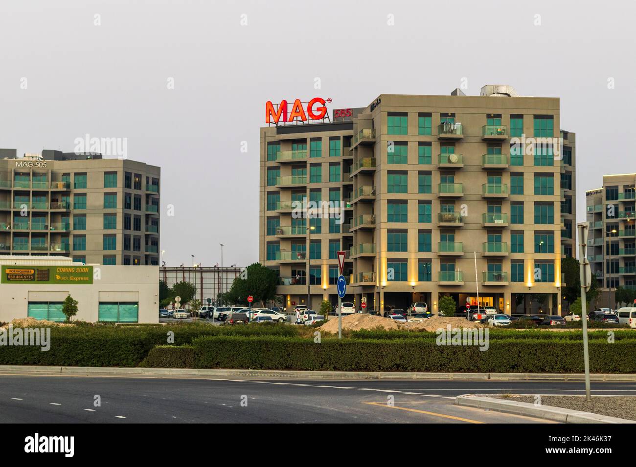 Dubai, UAE - 09.27.2022 - Shot of a modern buildings in MAG 560 ...