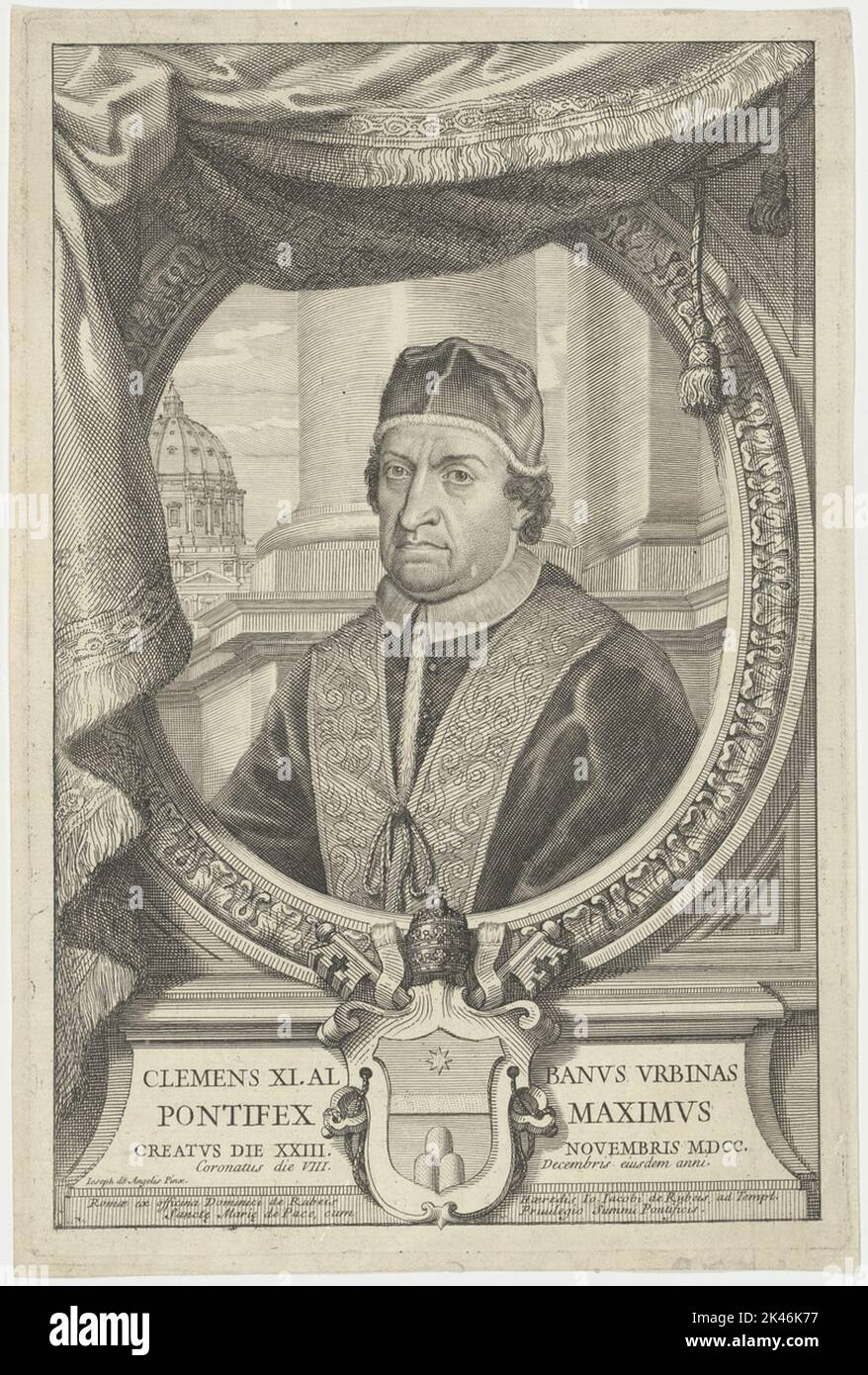 Portrait of Clemens XI Stock Photo - Alamy