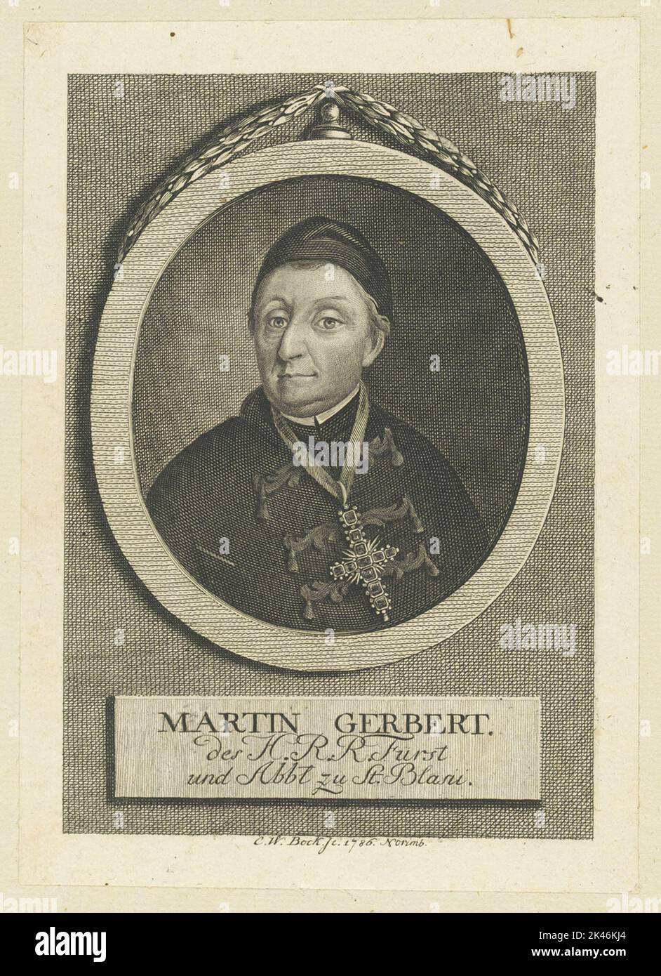 Portrait of Martin Gerbert Stock Photo - Alamy