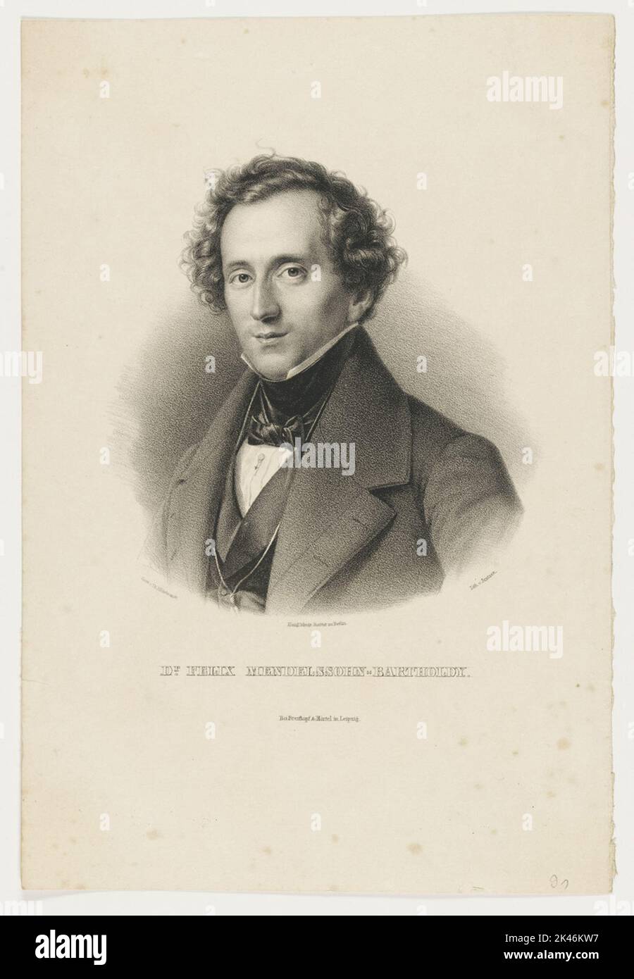 Portrait of the Felix Mendelssohn-Bartholdy Stock Photo - Alamy