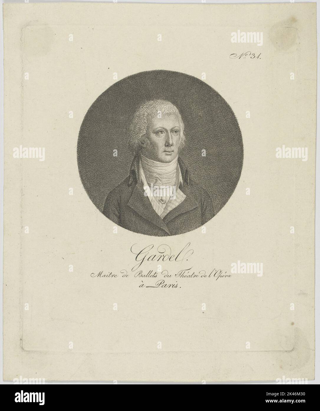 Portrait of Pierre Gabriel Gardel Stock Photo - Alamy