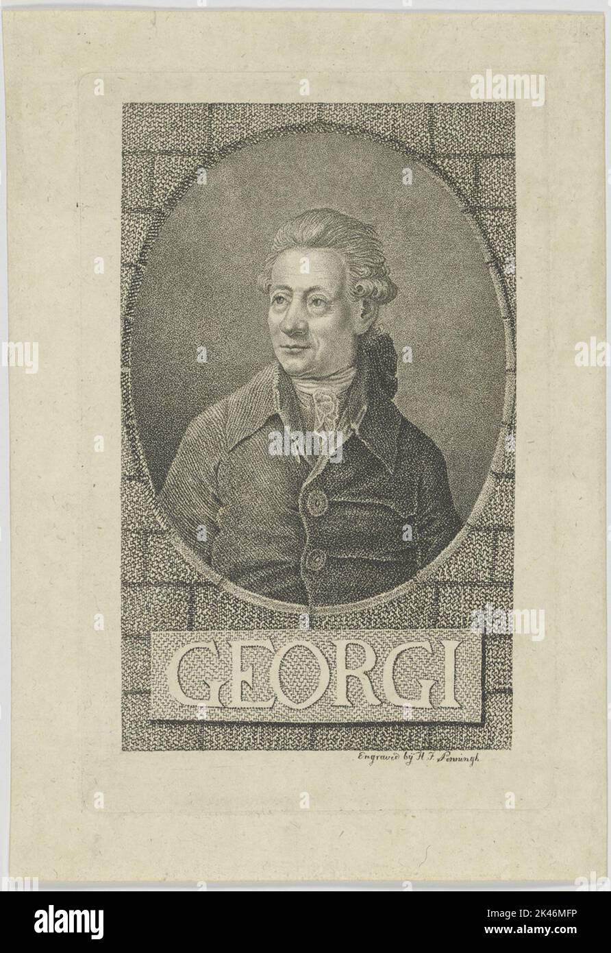 Portrait of Johann Gottlieb Georgi Stock Photo - Alamy