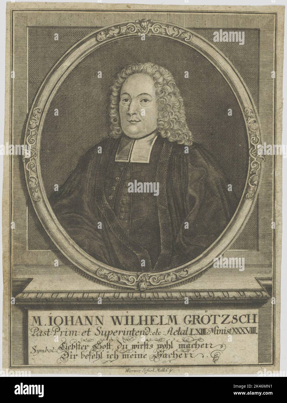 Portrait of Iohann Wilhelm Grötzsch Stock Photo - Alamy