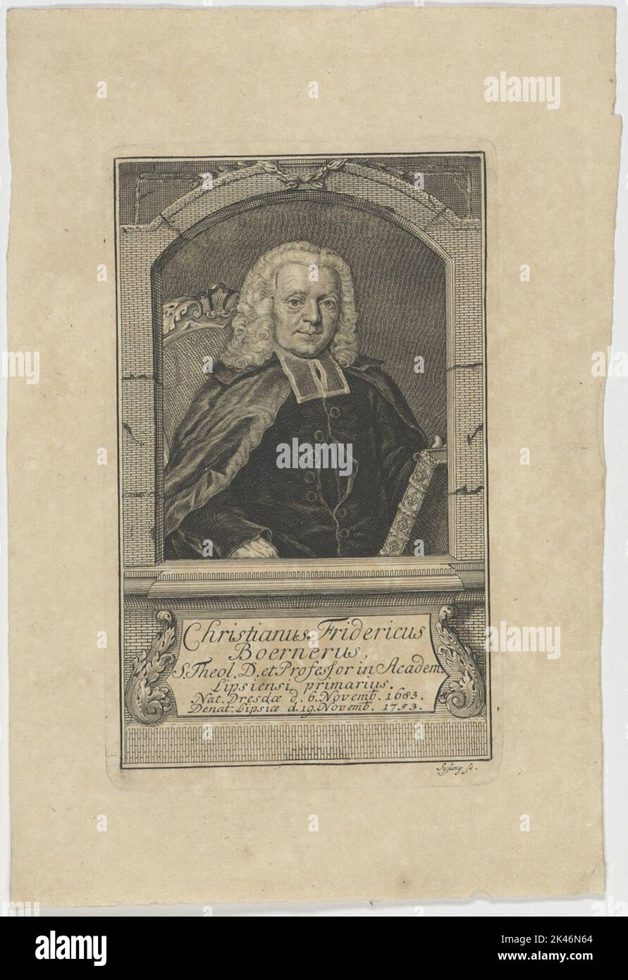 Bildnis des Christian Friedrich Boernerus Stock Photo - Alamy