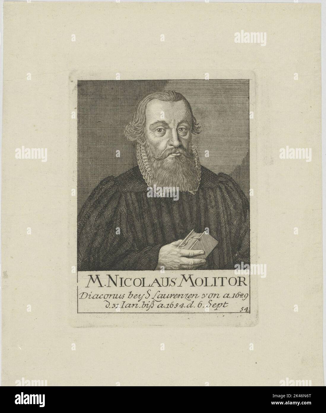 Portrait of Nicolaus Molitor Stock Photo - Alamy