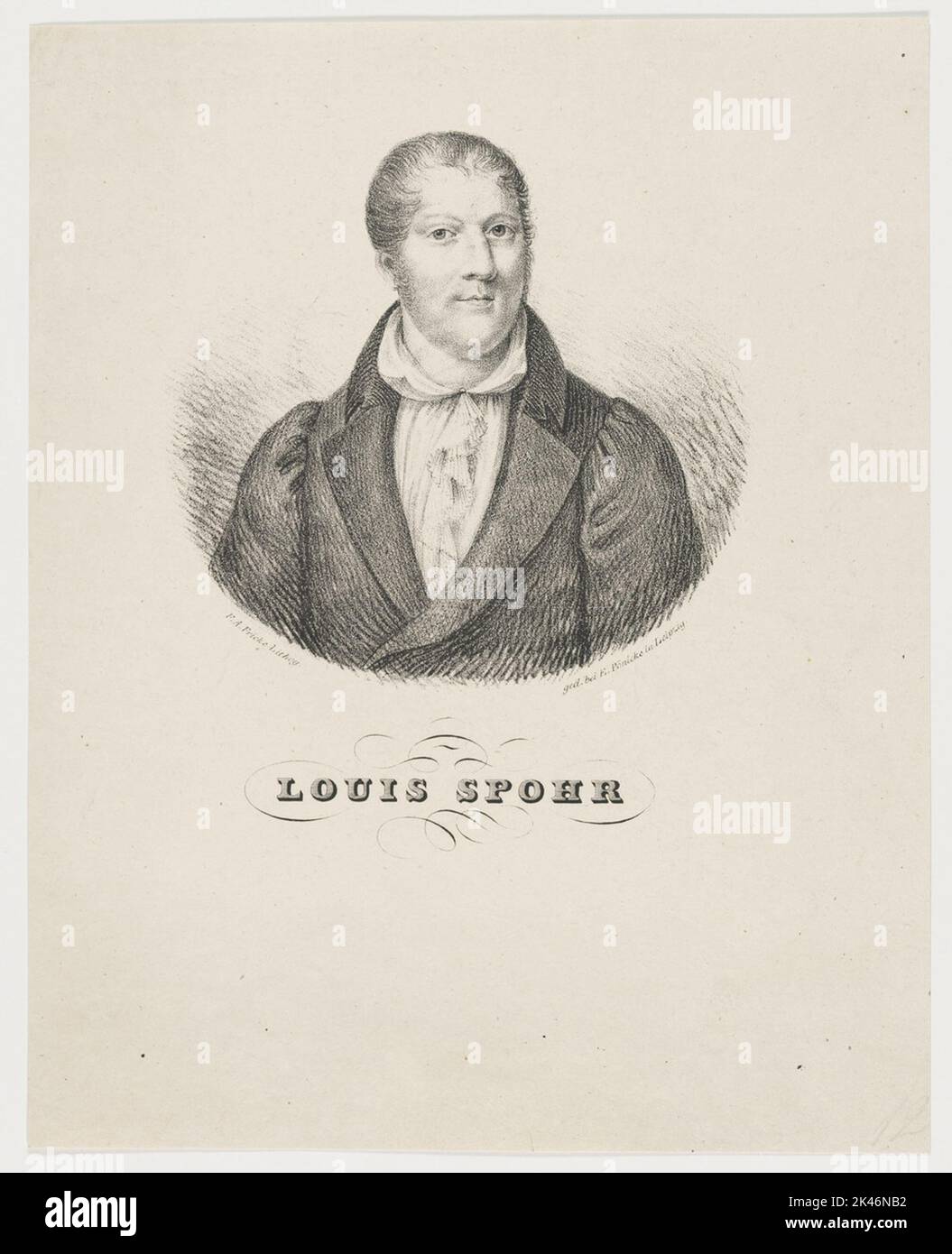 Portrait of the Louis Spohr Stock Photo - Alamy
