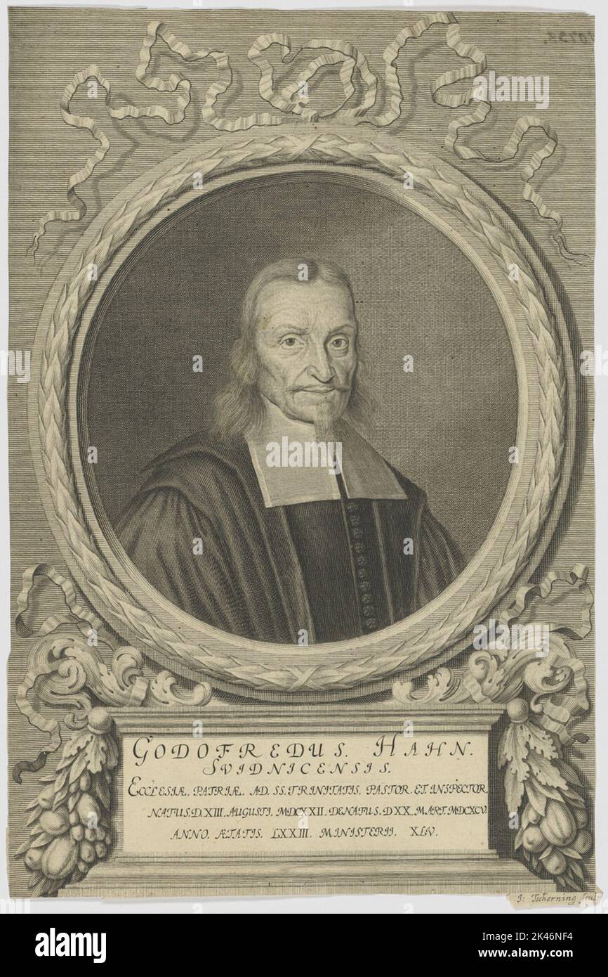 Portrait of the Godofredus Hahn Stock Photo - Alamy