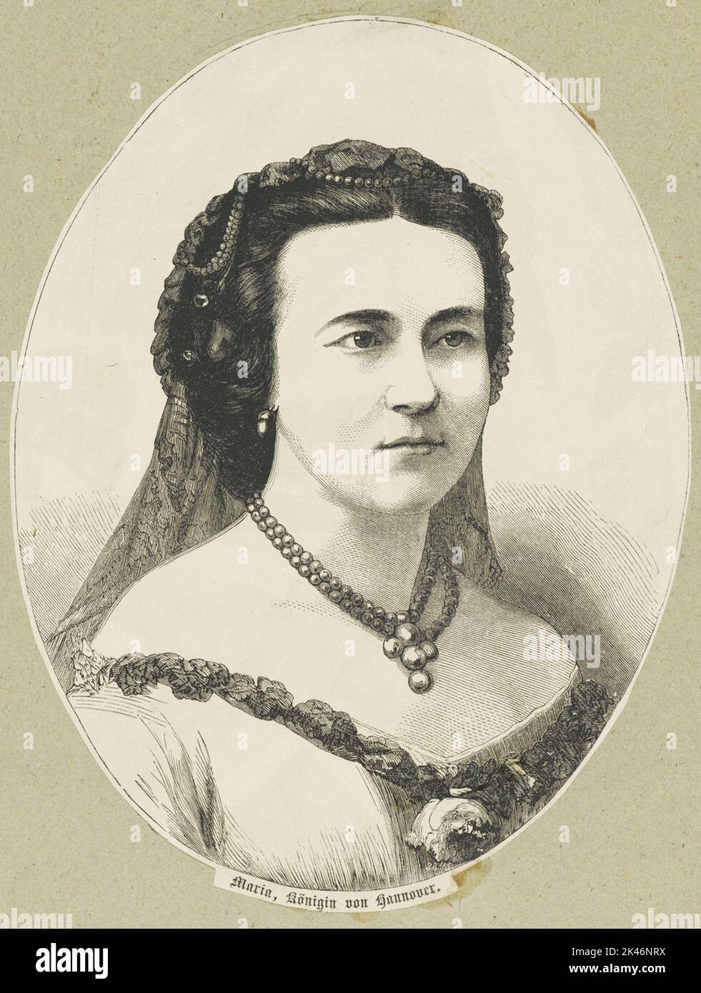 Portrait of Maria, Queen of Hanover Stock Photo - Alamy