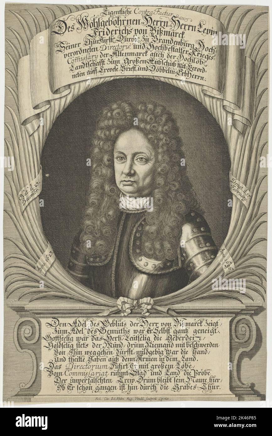 Portrait of Levin Friderich von Bismarck Stock Photo - Alamy