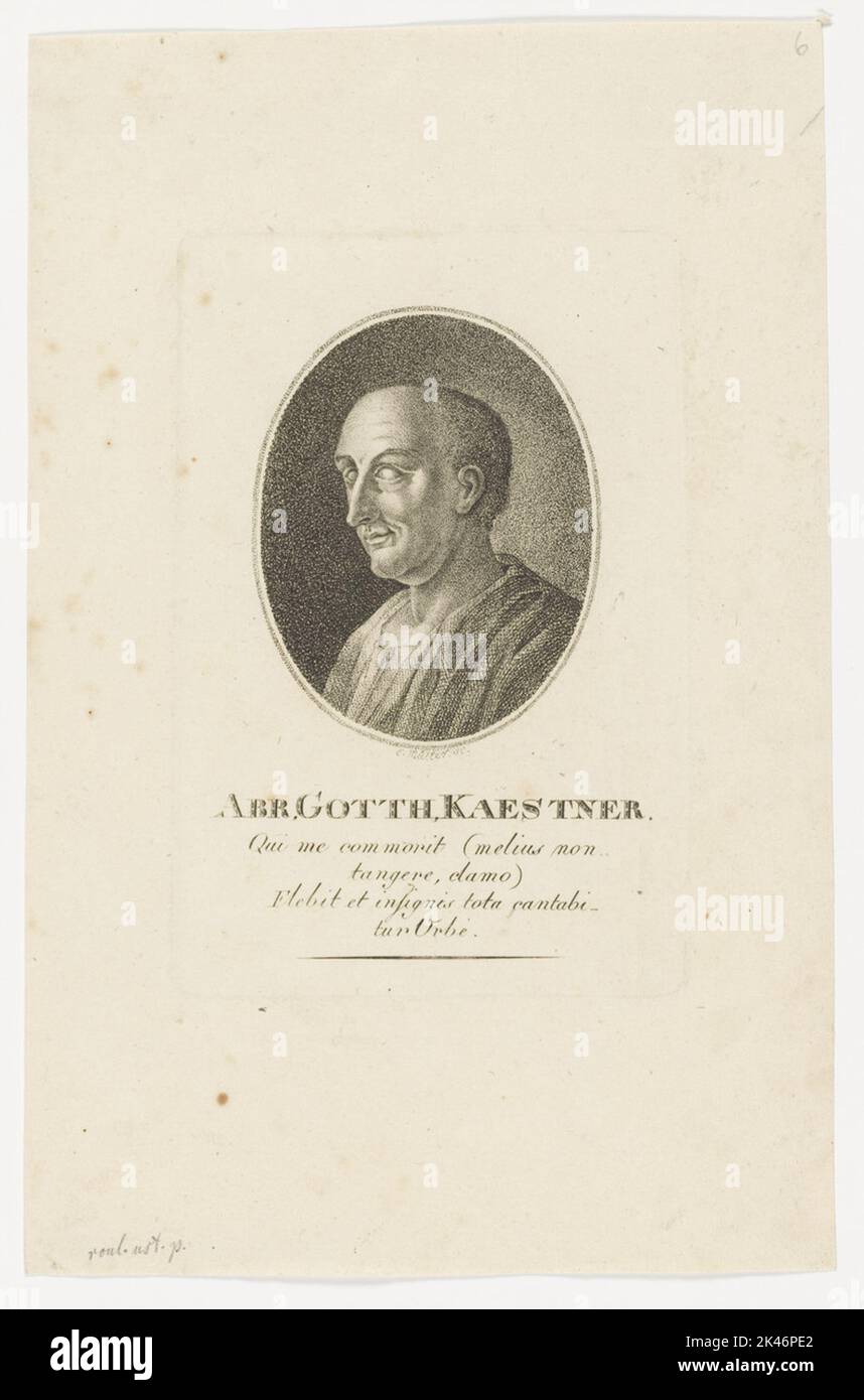 Portrait of the ABR. Gotth. Kaestner Stock Photo - Alamy