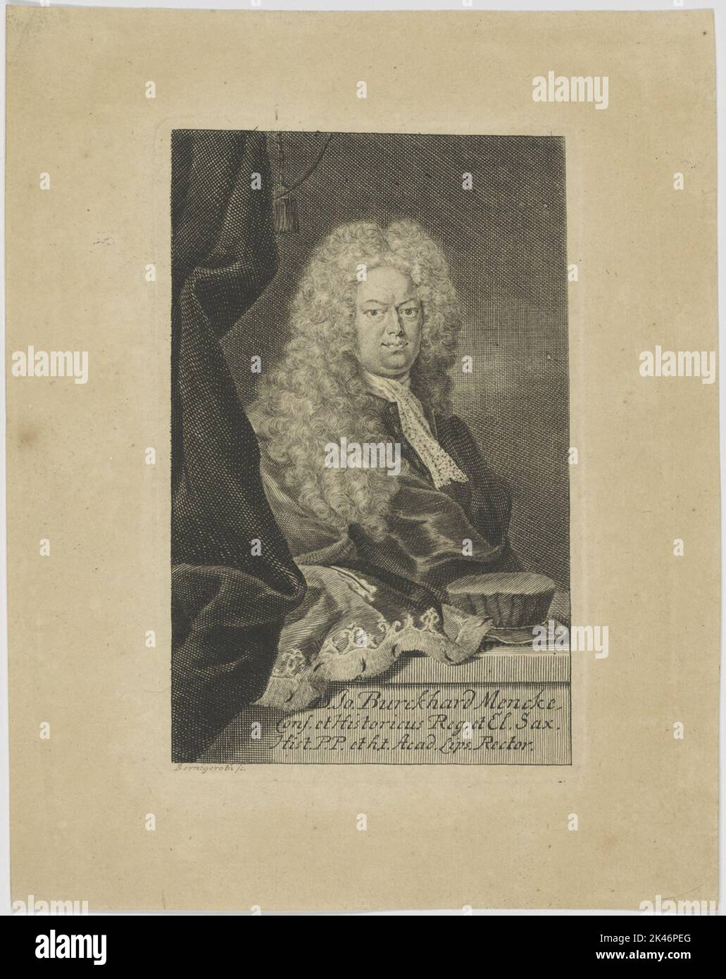 Portrait of the Jo. Burckhard Mencke Stock Photo - Alamy