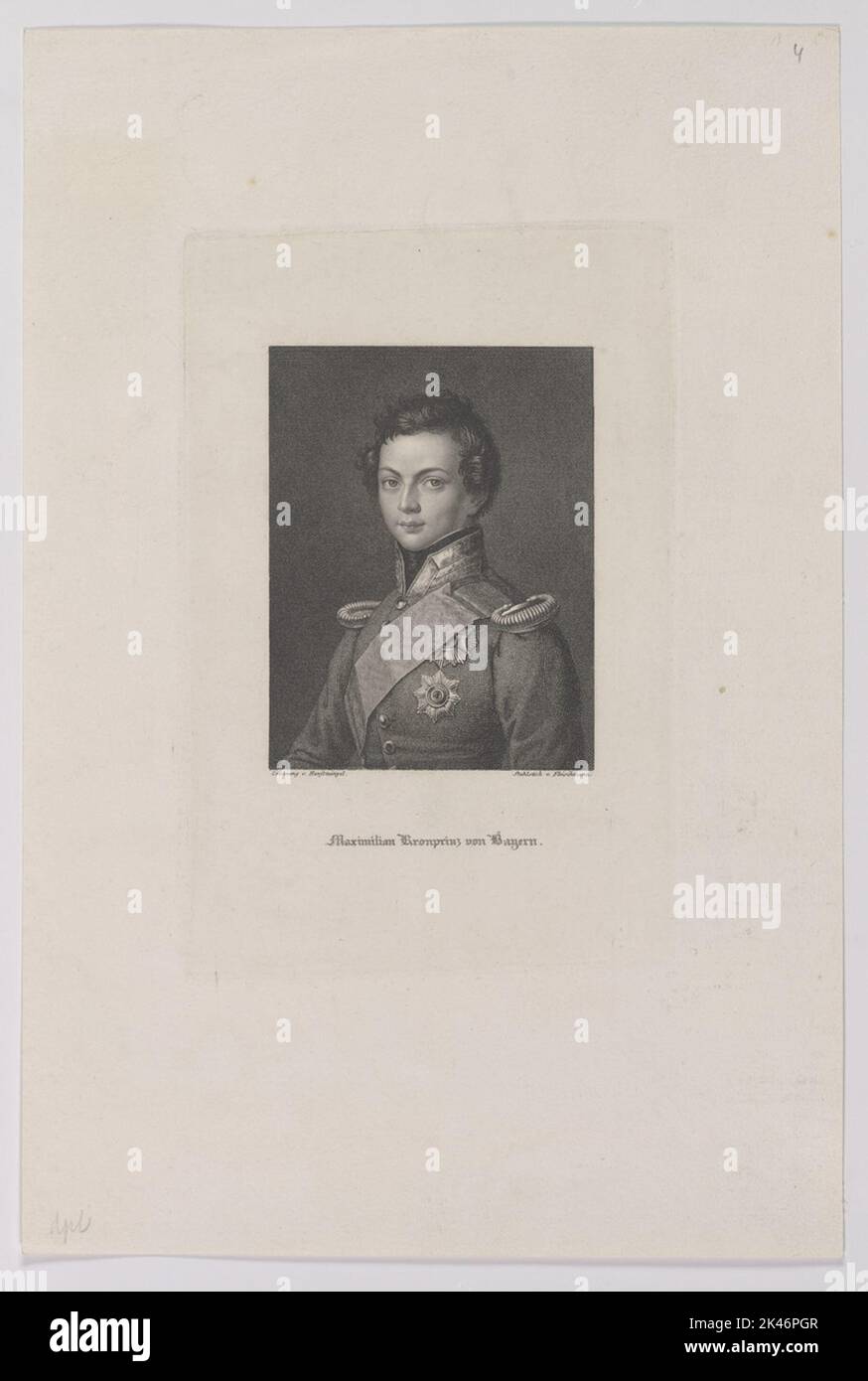 Portrait of Maximilian, Crown Prince of Bavaria Stock Photo - Alamy
