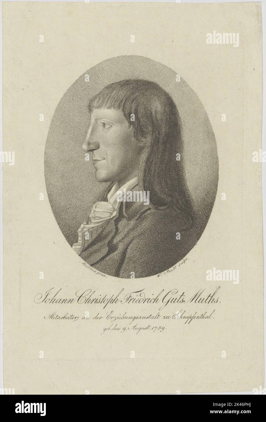 Portrait of Johann Christoph Friedrich Gut Muths Stock Photo - Alamy