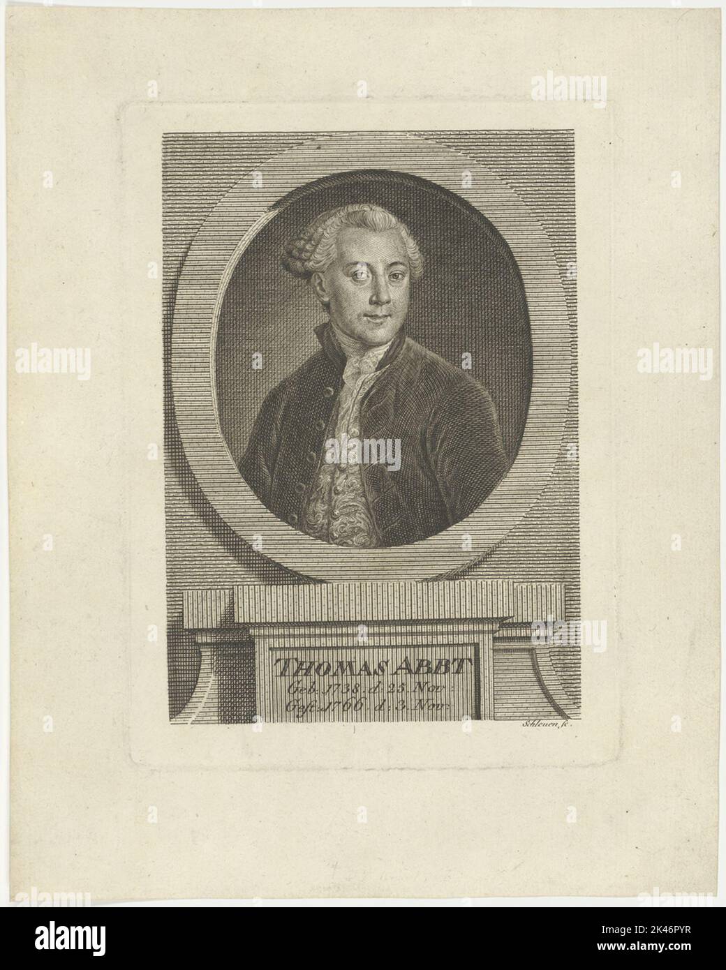 Portrait of Thomas Abbt Stock Photo - Alamy