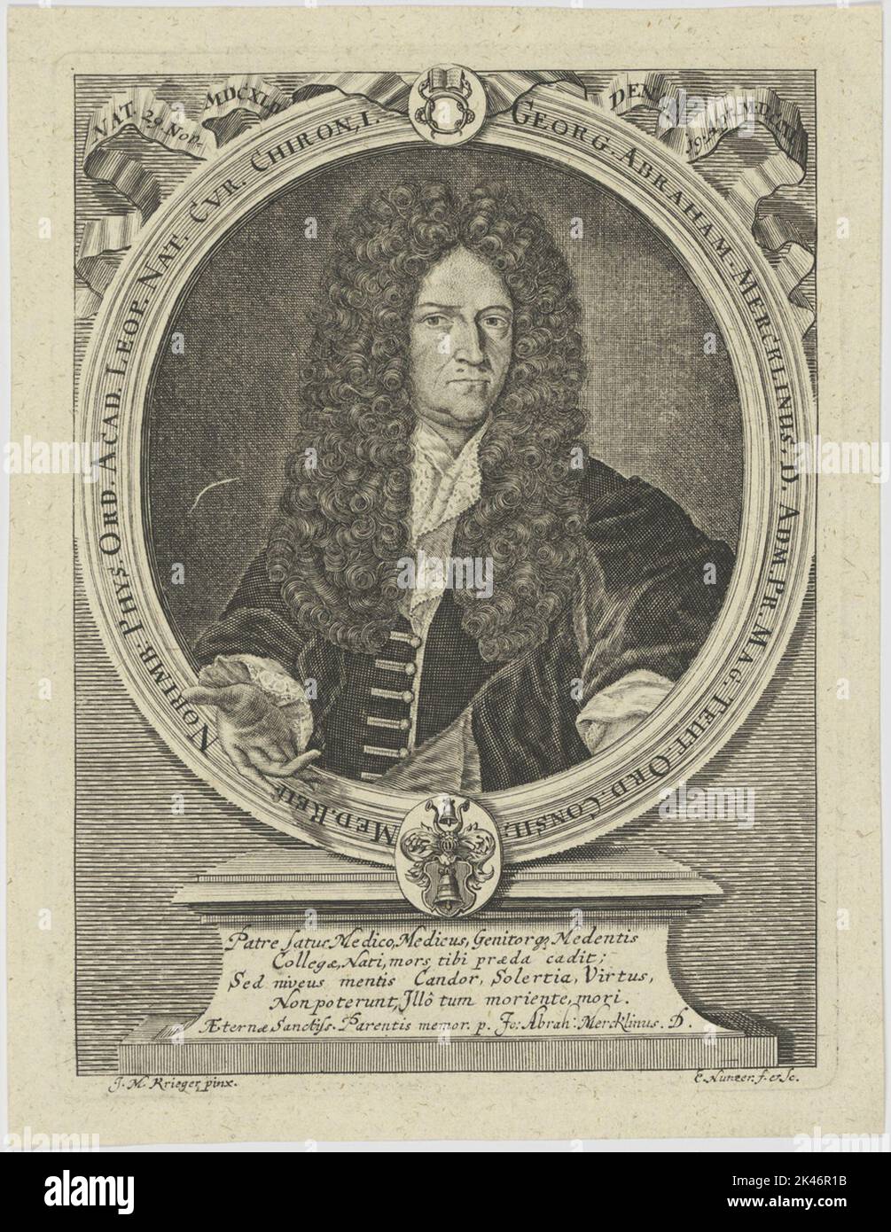 Portrait of Georg Abraham Mercklinus Stock Photo - Alamy