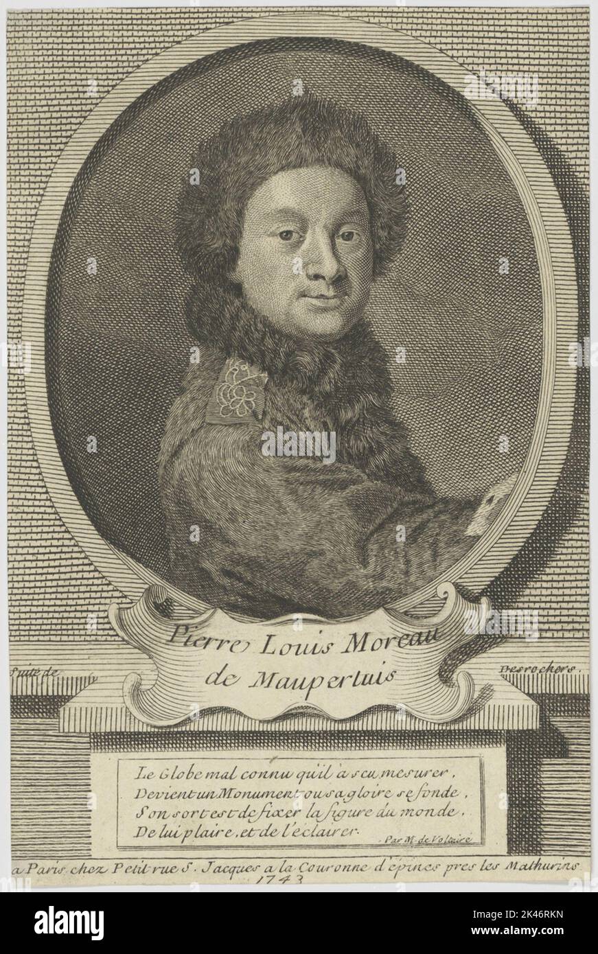 Bildnis of Pierre Louis Moreau de Maupertuis Stock Photo - Alamy