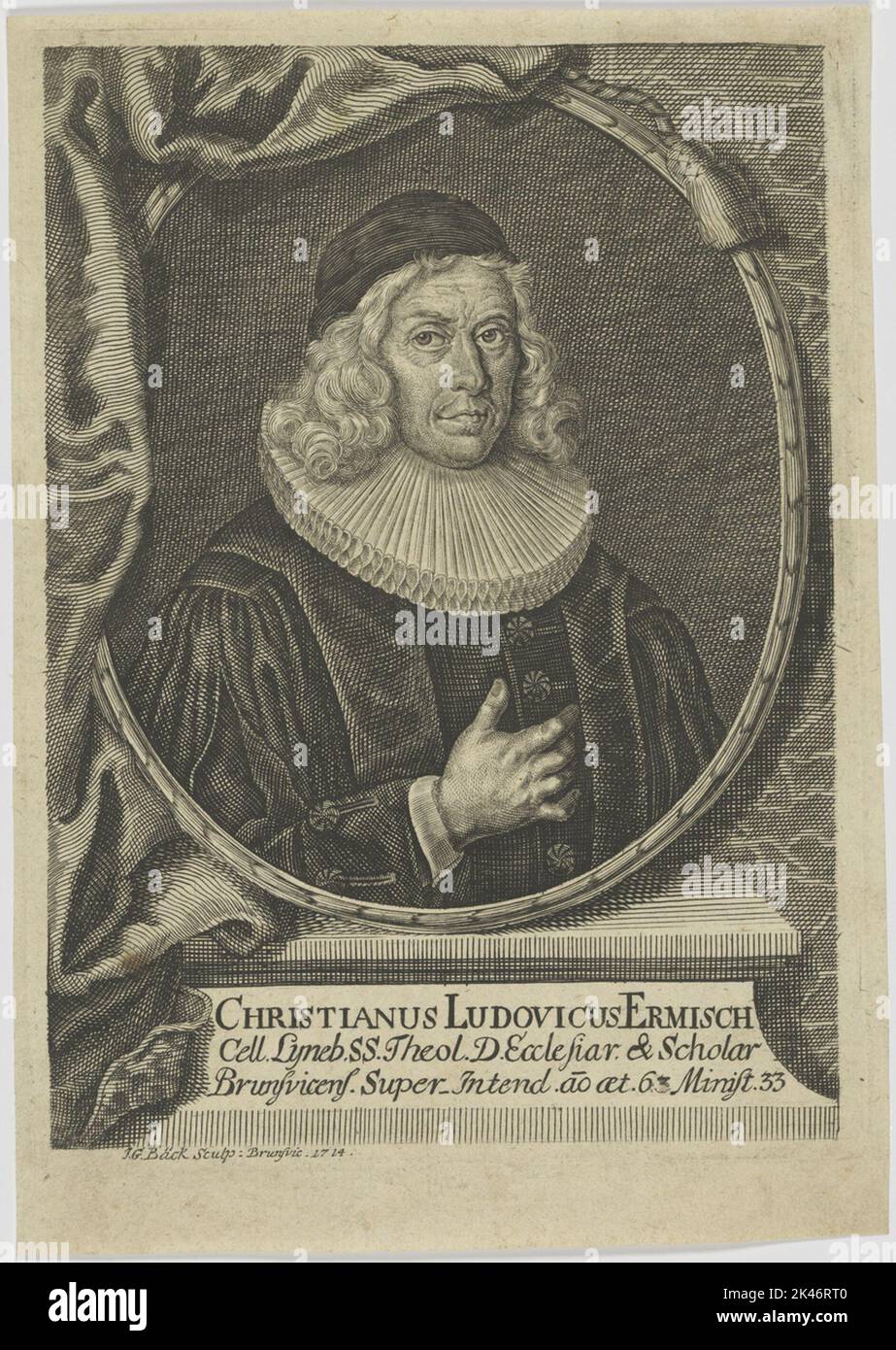 Bildnis des Christian Lewis ERMISCH Stock Photo - Alamy