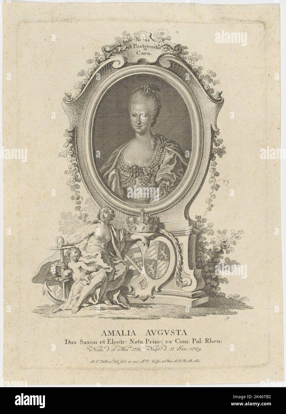 Portrait of the Amalia Avgvsta Stock Photo - Alamy