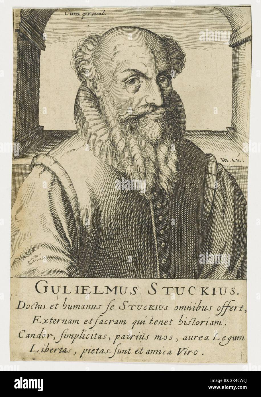 Portrait of Gulielmus Stuckius Stock Photo - Alamy