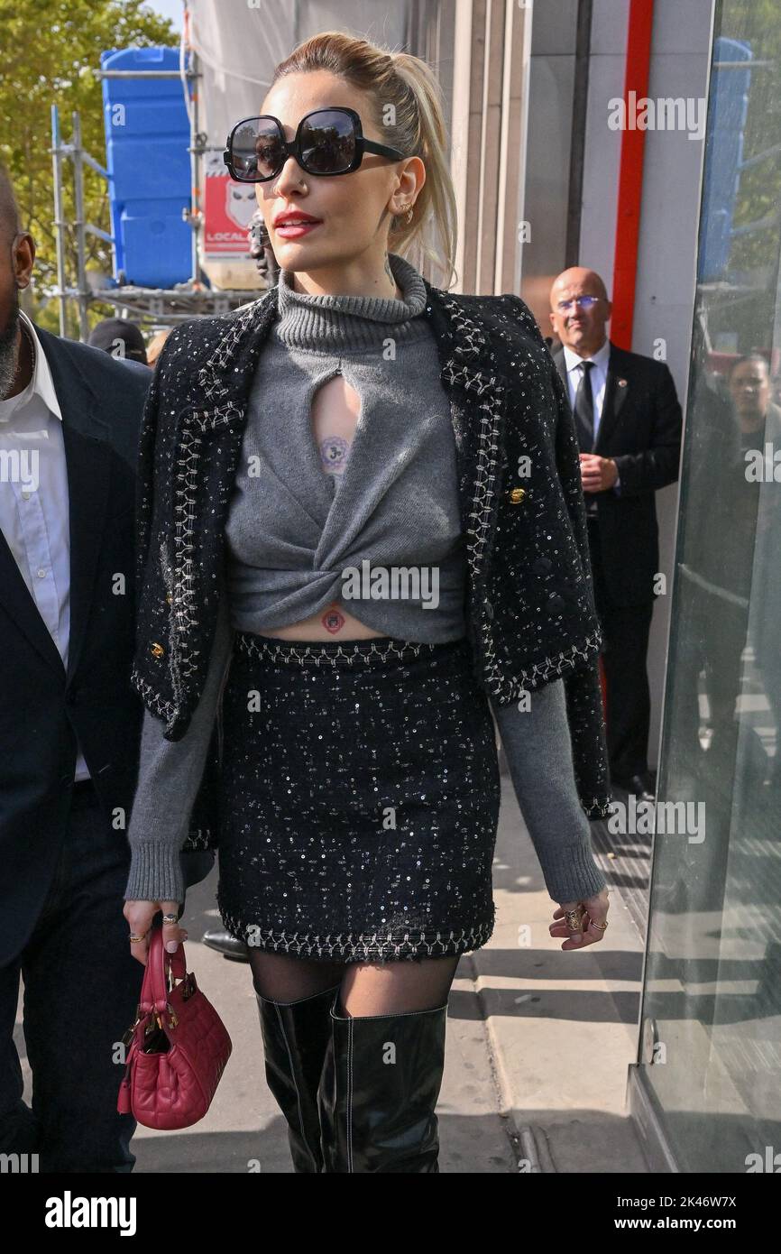 Paris, France. 30th Sep, 2022. Paris Jackson attends the Giambattista ...