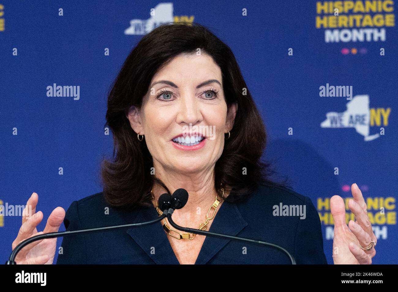New York, USA. 30th Sep, 2022. New York State Governor Kathy Hochul (D ...