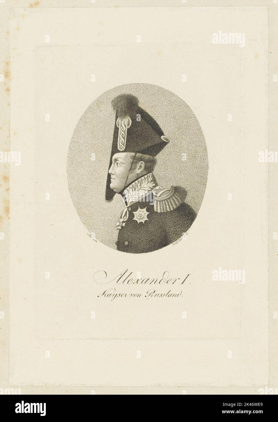 Portrait Alexander I, Kayser of Russia Stock Photo - Alamy