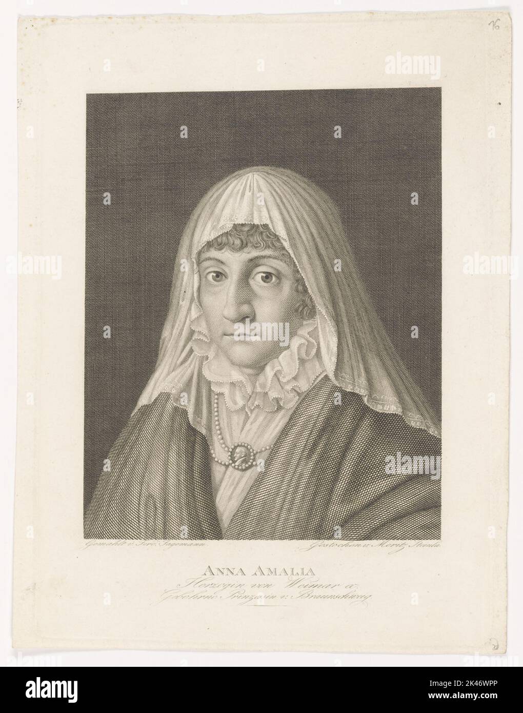 Portrait of Anna Amalia, Duchess of Weimar Stock Photo - Alamy