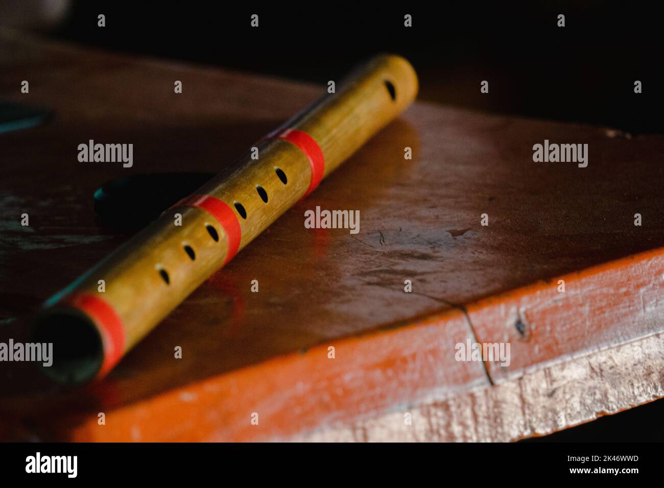 Flute of Bangladesh. Handmade bamboo flute. Close-up image of the flute ...