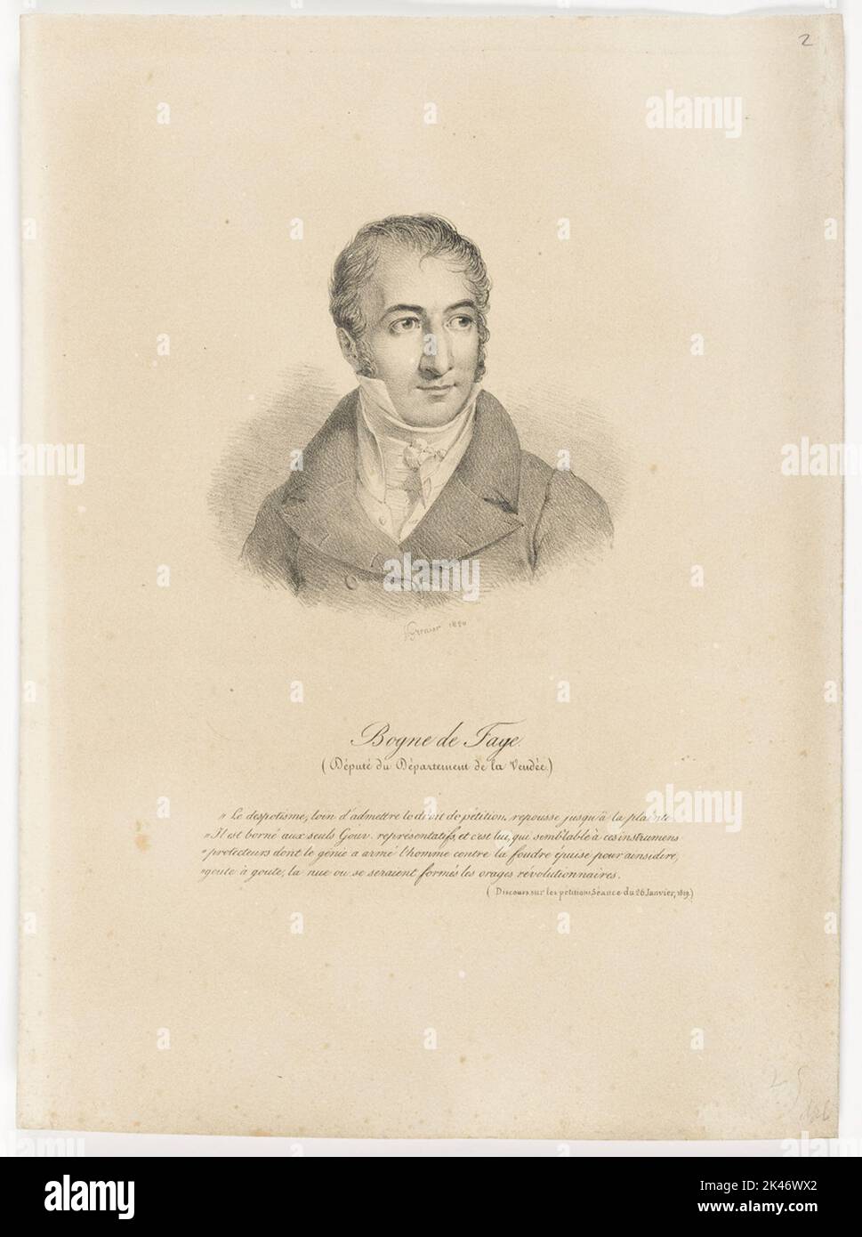 Portrait of Bogne de Faye Stock Photo - Alamy