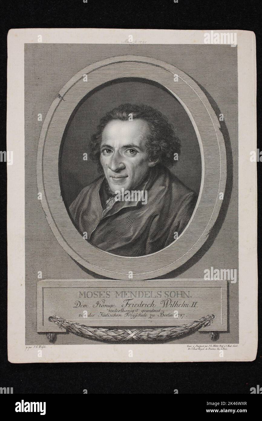 Portrait of Moses Mendelssohn Stock Photo - Alamy