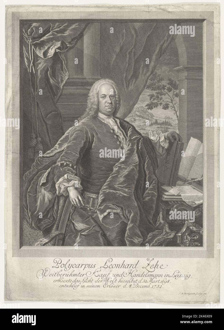 Portrait of the polycarpus Leonhard Zehe Stock Photo - Alamy